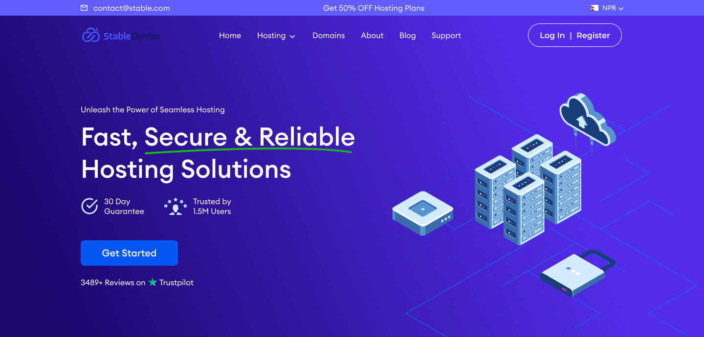 Fast Web Hosting in Nepal | Domain Registration - StableCluster